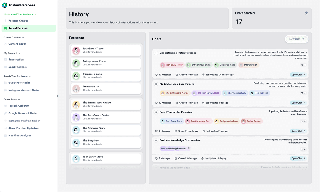 Instantpersonas Get Started